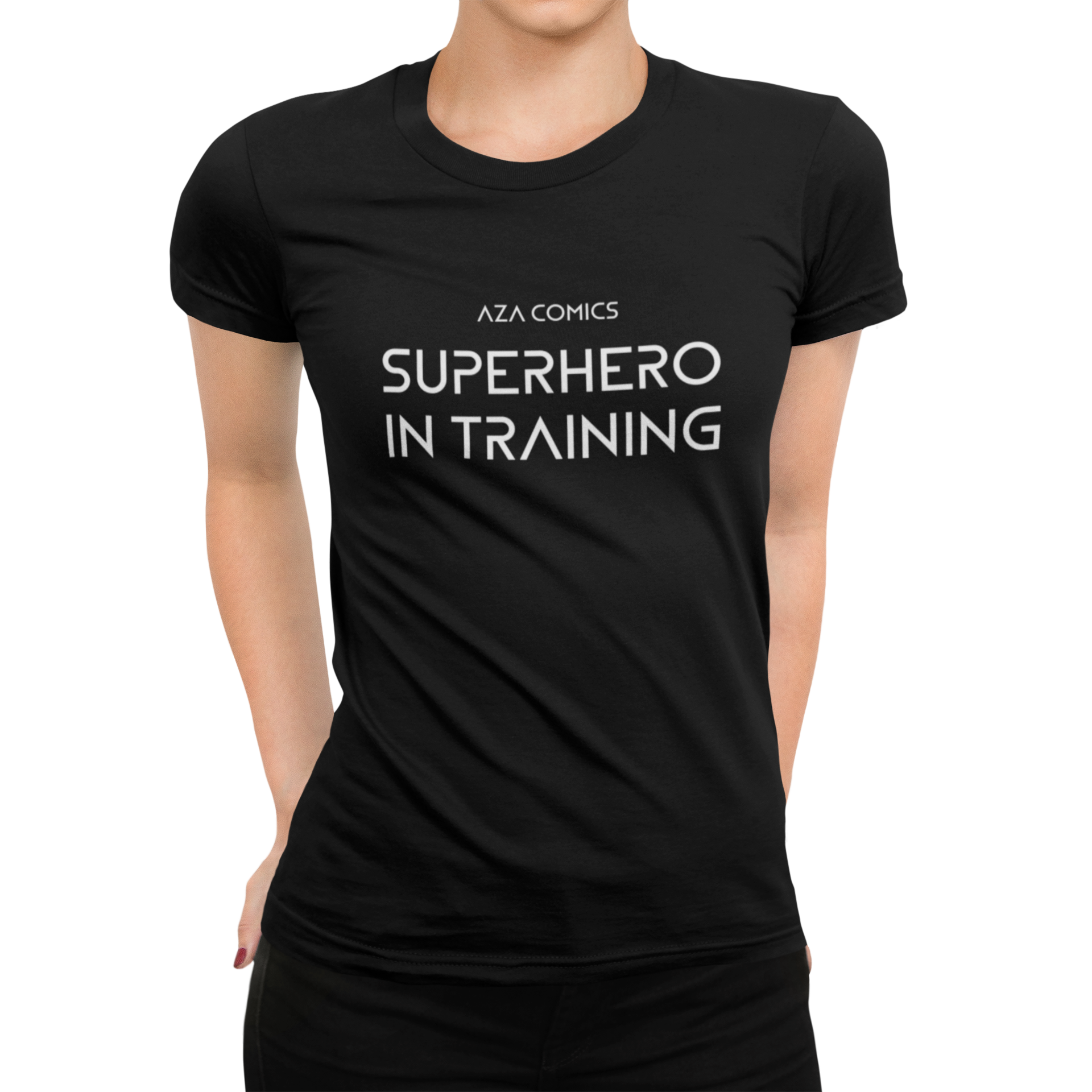 Aza Comics Superhero In Training Workout Tee